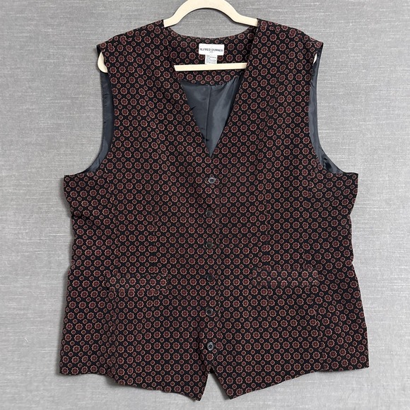 Alfred Dunner | Tops | Vintage Alfred Dunner Vest 2 Burgundy Black ...